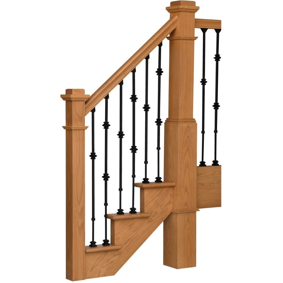 Balustre en fer à deux articulations noir satiné de 30 po à 38 po