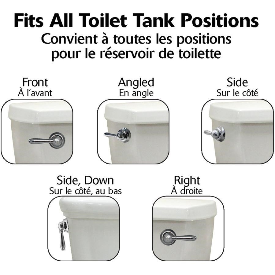 Levier de toilette universel en chrome