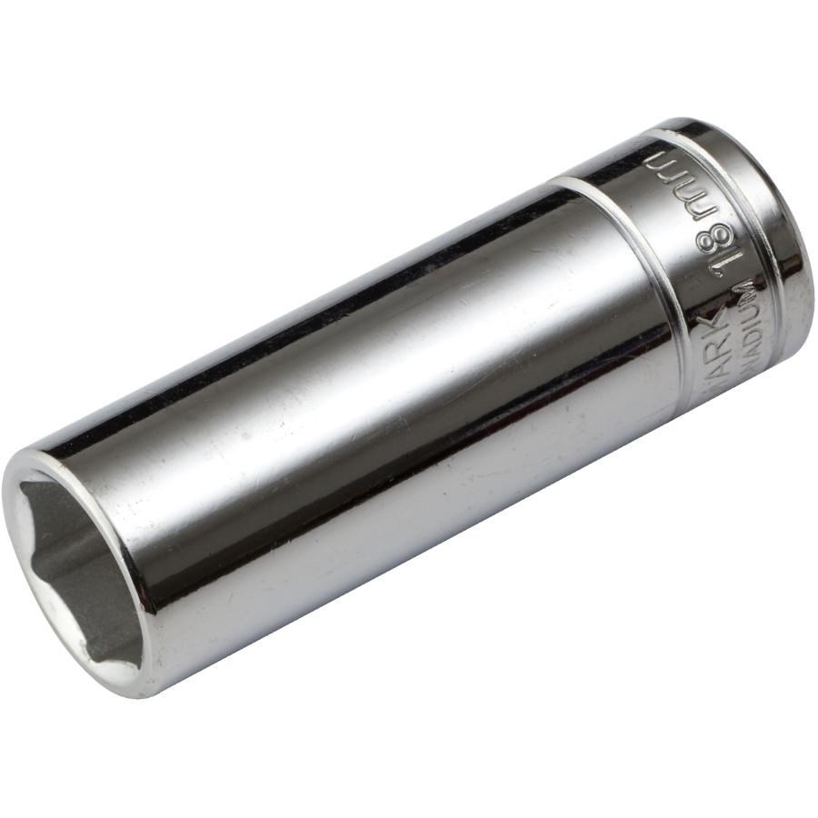 Douille longue 18 mm à 6 pans pour prise 1/2 po