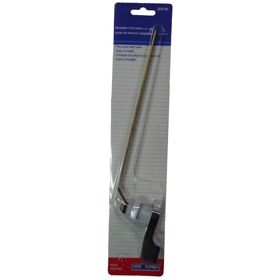 Levier de toilette pliable en laiton chromé