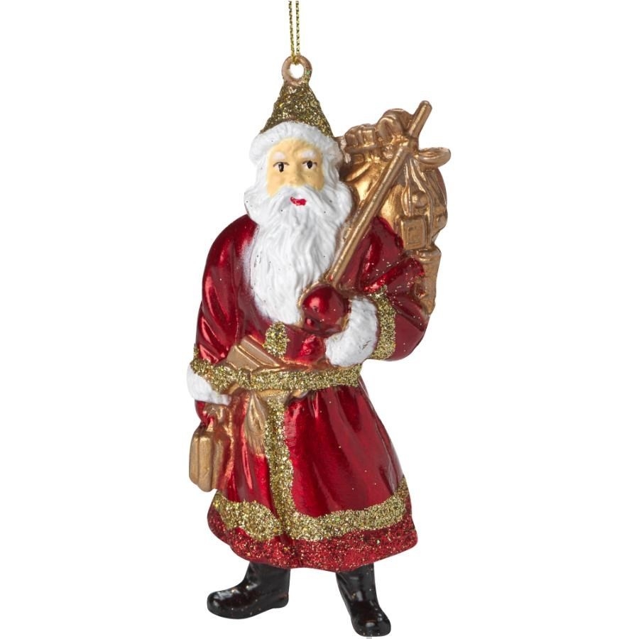 Décoration de 5 po en forme de père Noël rétro, modèles variés