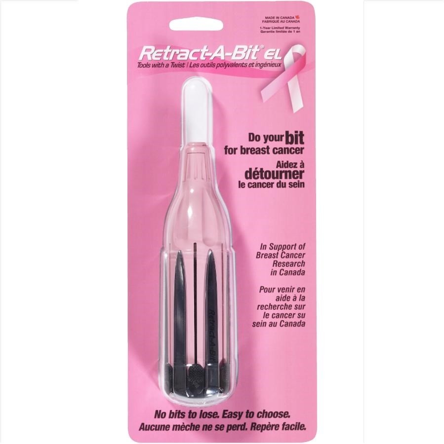 Tournevis Retract-A-Bit rose à 6 lames pour le cancer du sein