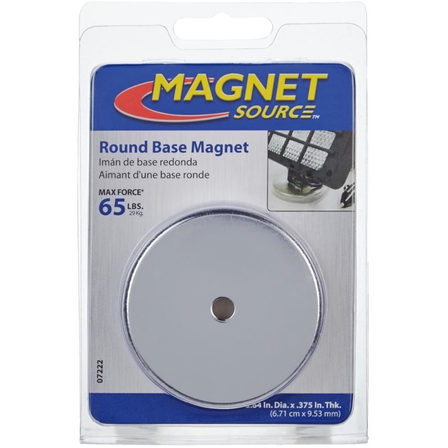Aimant à base ronde robuste avec force d'attraction de 65 lb