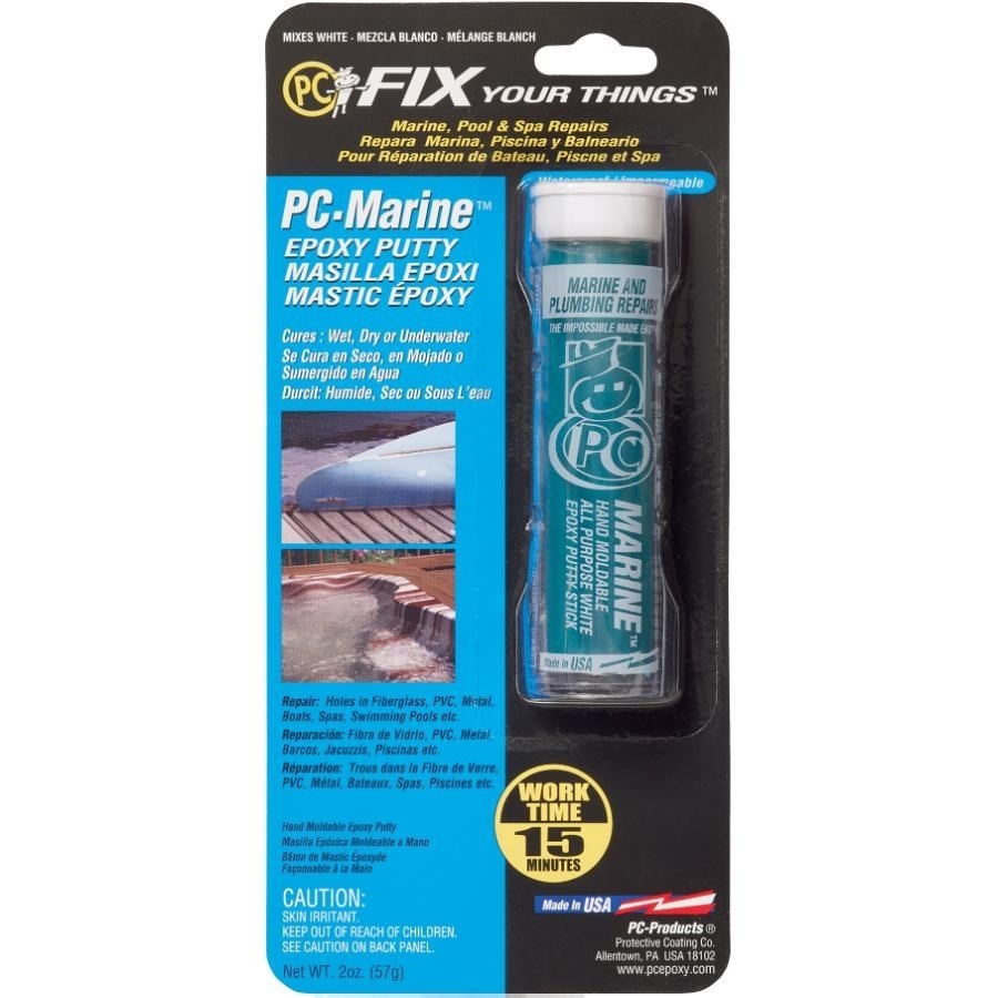 Bâton de mastic adhésif époxy marine, 2 oz