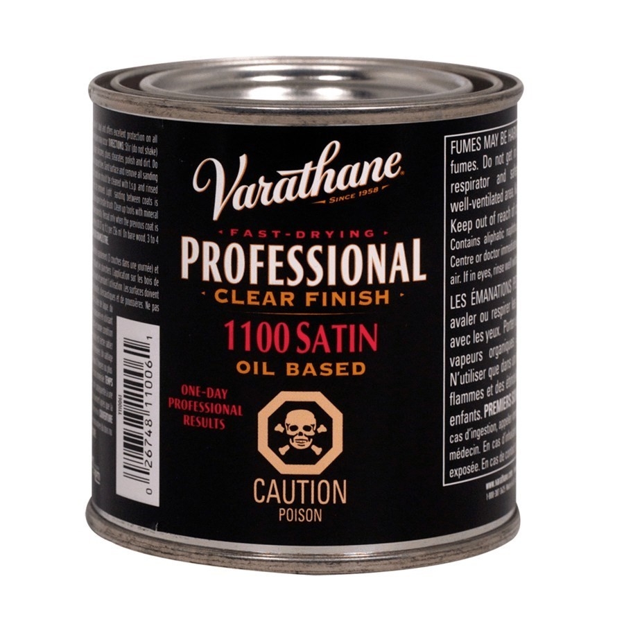 Fini à l'alkyde de qualité professionnelle pour l'intérieur, fini satiné, clair, 235 ml