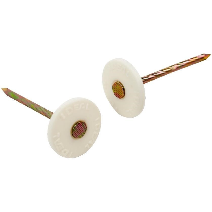 Paquet de 2000 clous en spirale de 3 po à dessus en plastique blanc