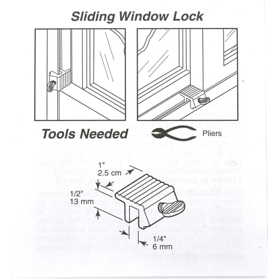 Paquet de 2 serrures de châssis Lock-Tite pour fenêtre coulissante ...
