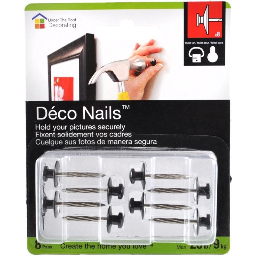 Paquet de 8 clous pour accrocher des tableaux, petit format