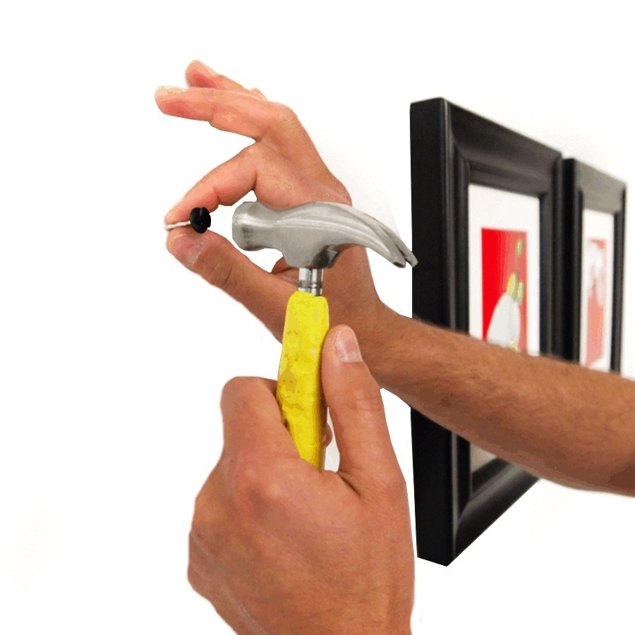 Paquet de 8 clous pour accrocher des tableaux, dimensions variées