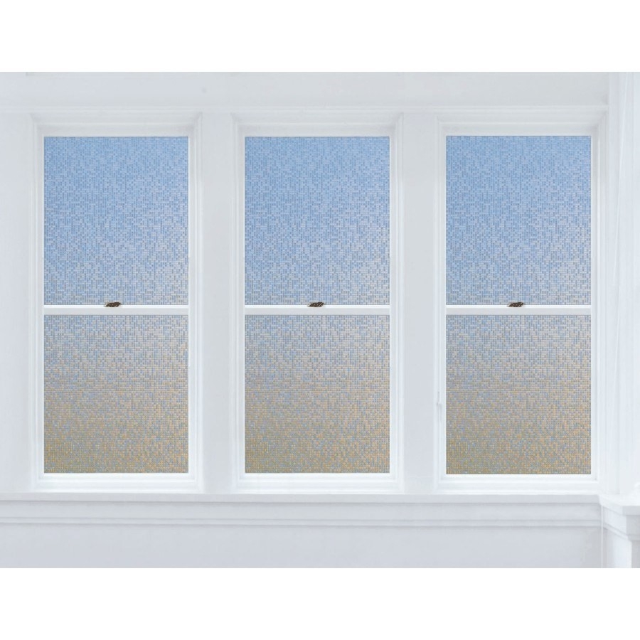 Pellicule transparente autocollante décorative pour fenêtre, cu
