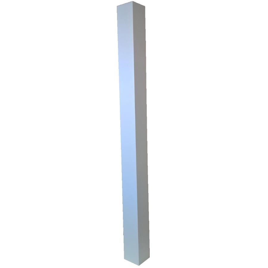 Colonne carrée en aluminium lisse de 8 po x 10 pi, blanc