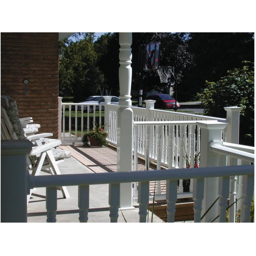 Nécessaire de rampe droite coloniale Yardcrafters de 36 po x 6 pi, blanc