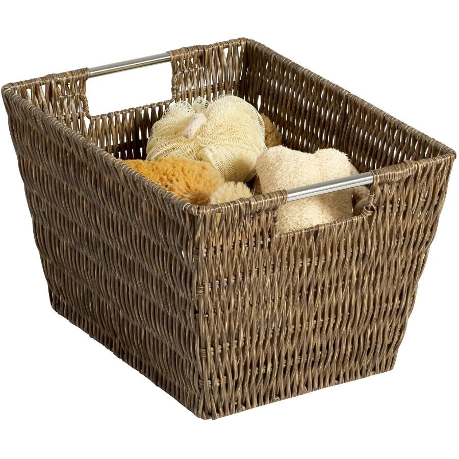 Panier de rangement foncé de 9,8 po x 12,6 po x 7,75 po