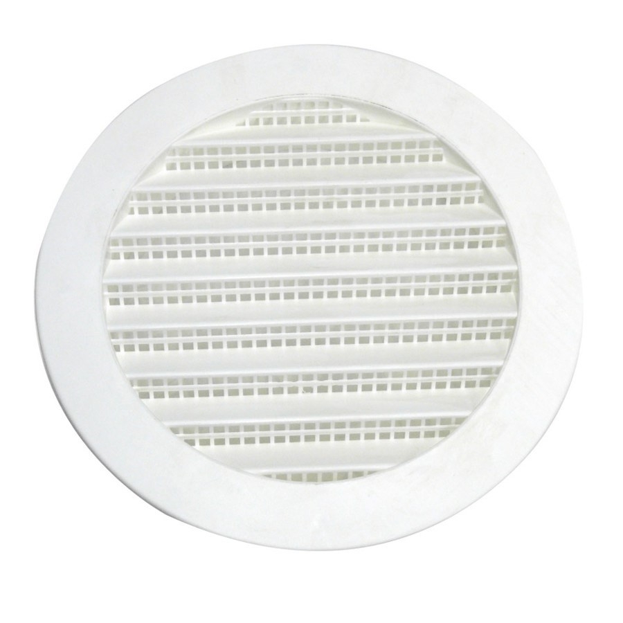 Mini-évent de soffite rond blanc en plastique, 6 po