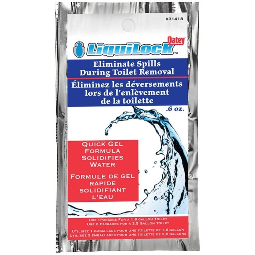 Gel de traitement Liquilock pour le retrait ou le remplacement de toilettes