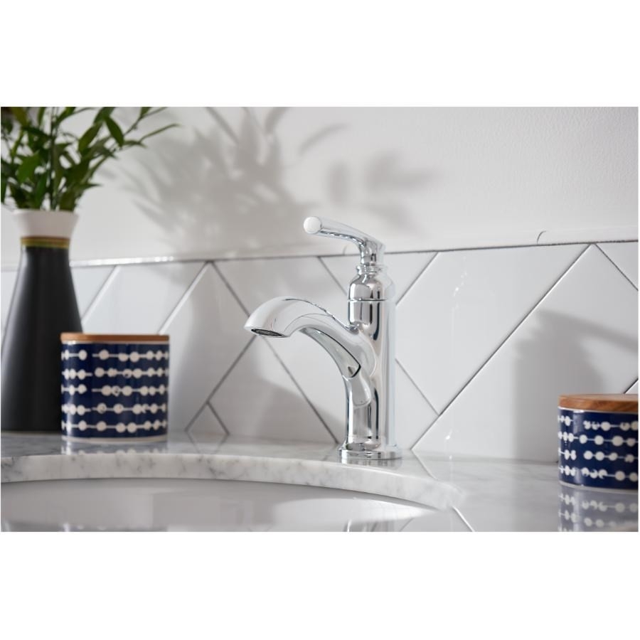 Robinet de lavabo chromé Hilliard à 1 levier, pour 1 ou 3 trous