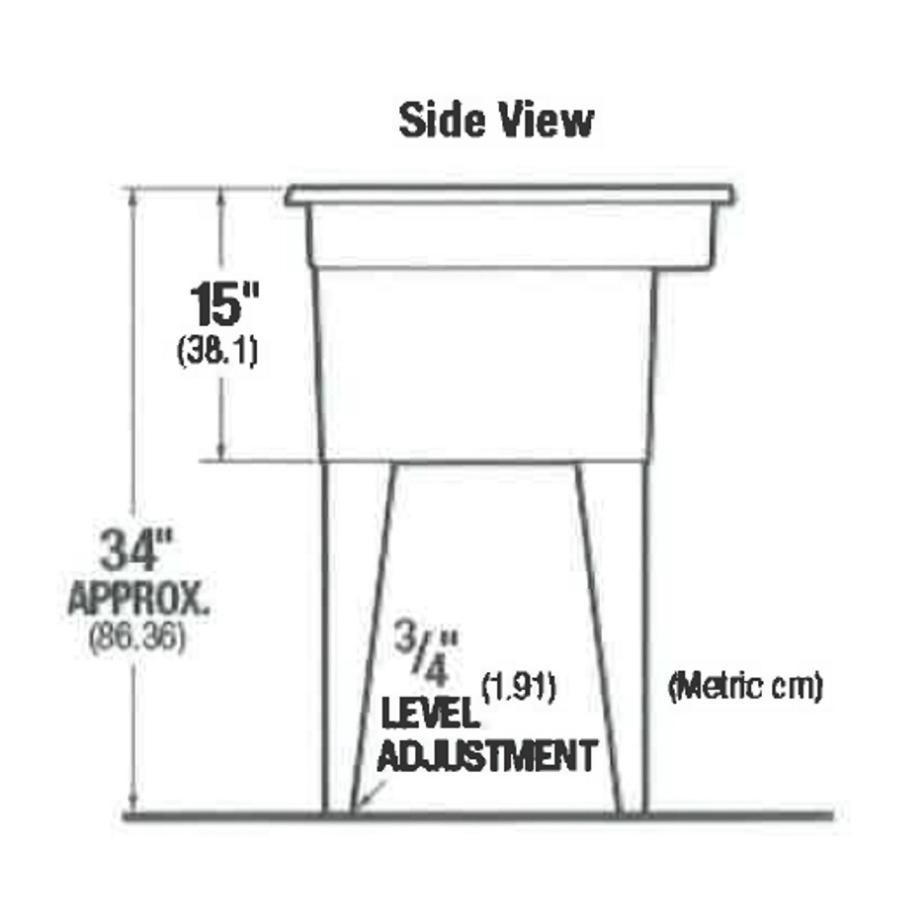 Cuve à lessive sur pattes BigTub de 34 po x 40 po x 24 po