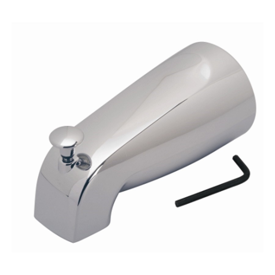 Bec de baignoire chromé à insérer avec dérivateur