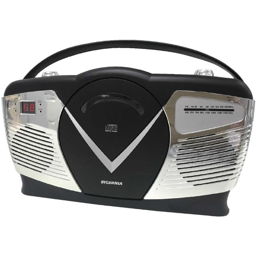 Radio/lecteur CD Boombox portatif style rétro
