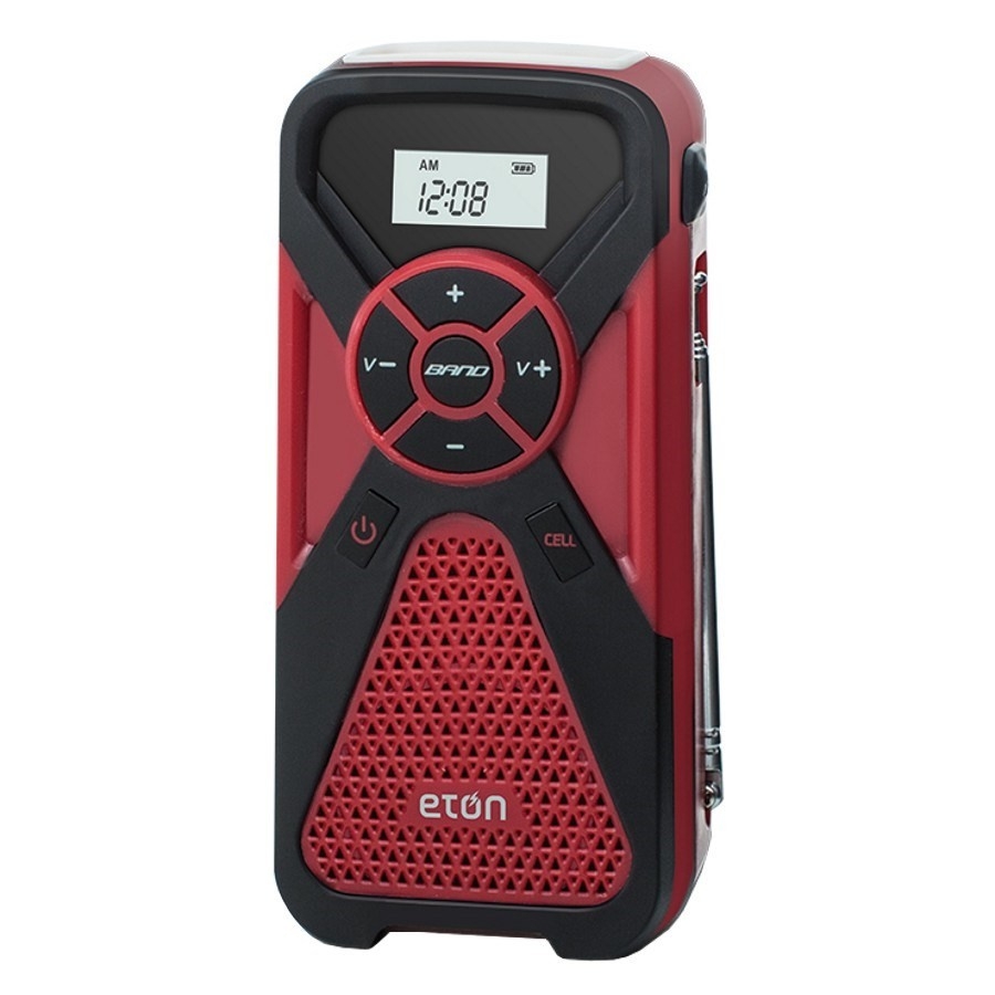 Radio portative AM/FM avec alertes météo, port USB, lampe de po