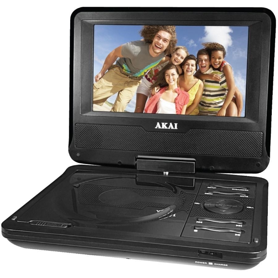 Lecteur DVD portatif de 7 po à DEL avec écouteurs