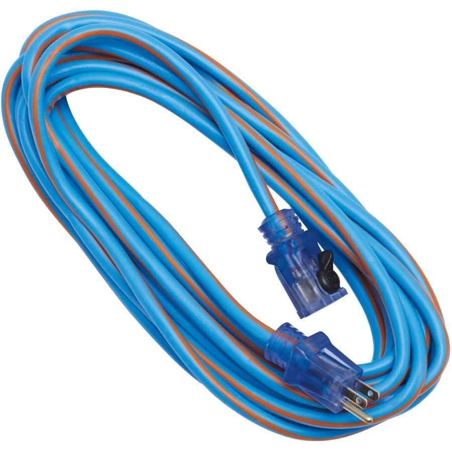 Rallonge 14/3 SJEWO bleue à 1 prise, 25 pi