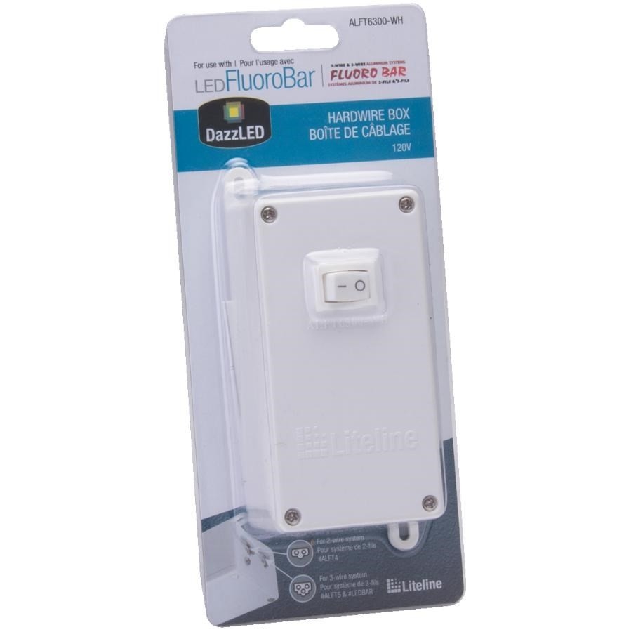 Nécessaire de branchement pour rail d'éclairage fluorescent T4, blanc