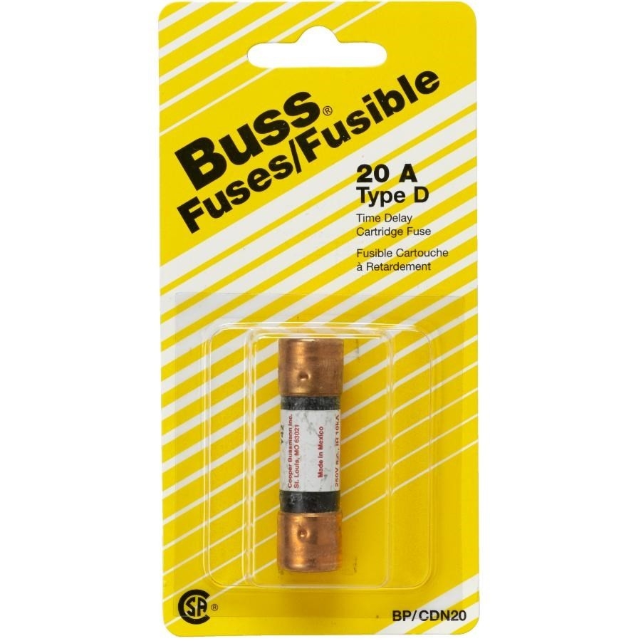 Fusible à cartouche double de type D de 20 A