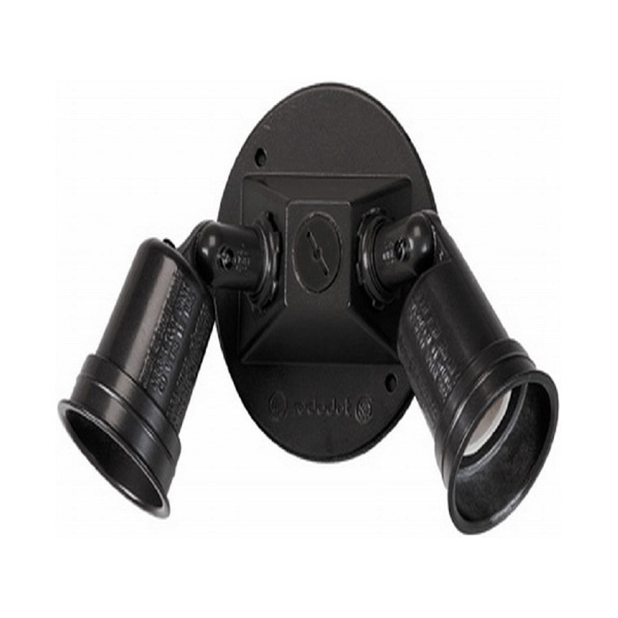 Douille de lampe double en métal étanche pour l'extérieur, bronze