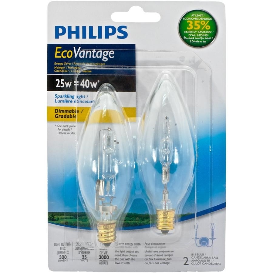 Paquet de 2 ampoules halogène B11 de 25 W à intensité variable et à ...