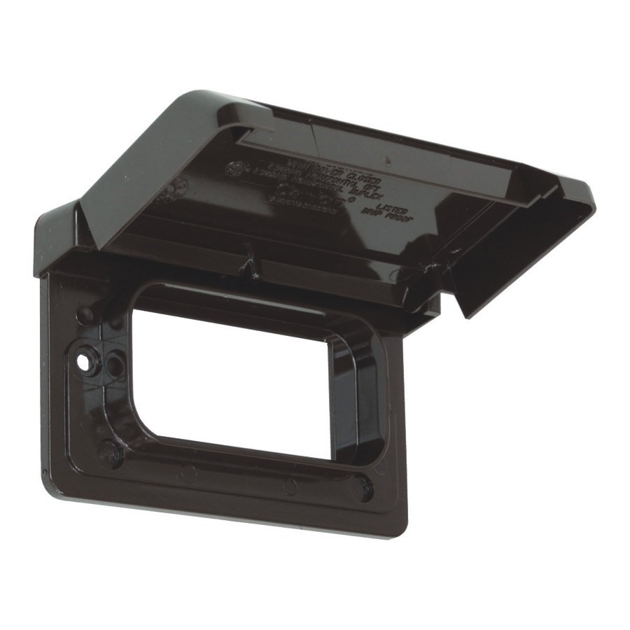 Couvercle étanche à montage horizontal pour prise de courant DDFT, bronze