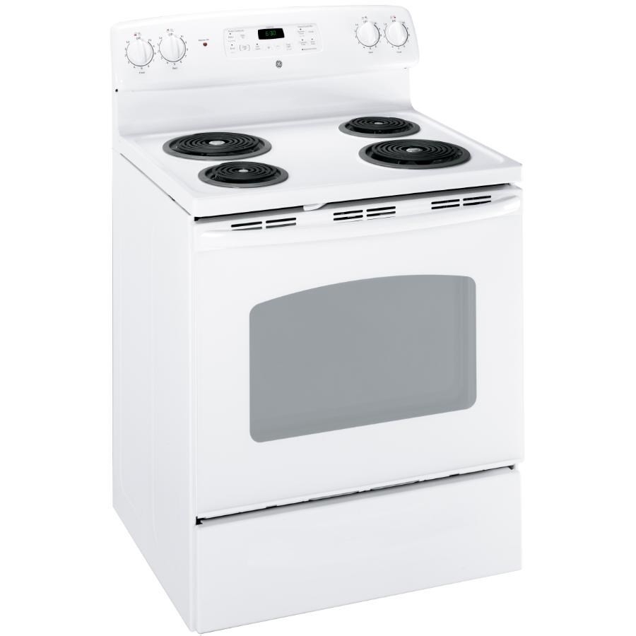 Cuisinière électrique de 30 po à serpentins avec four autonettoyant, blanc