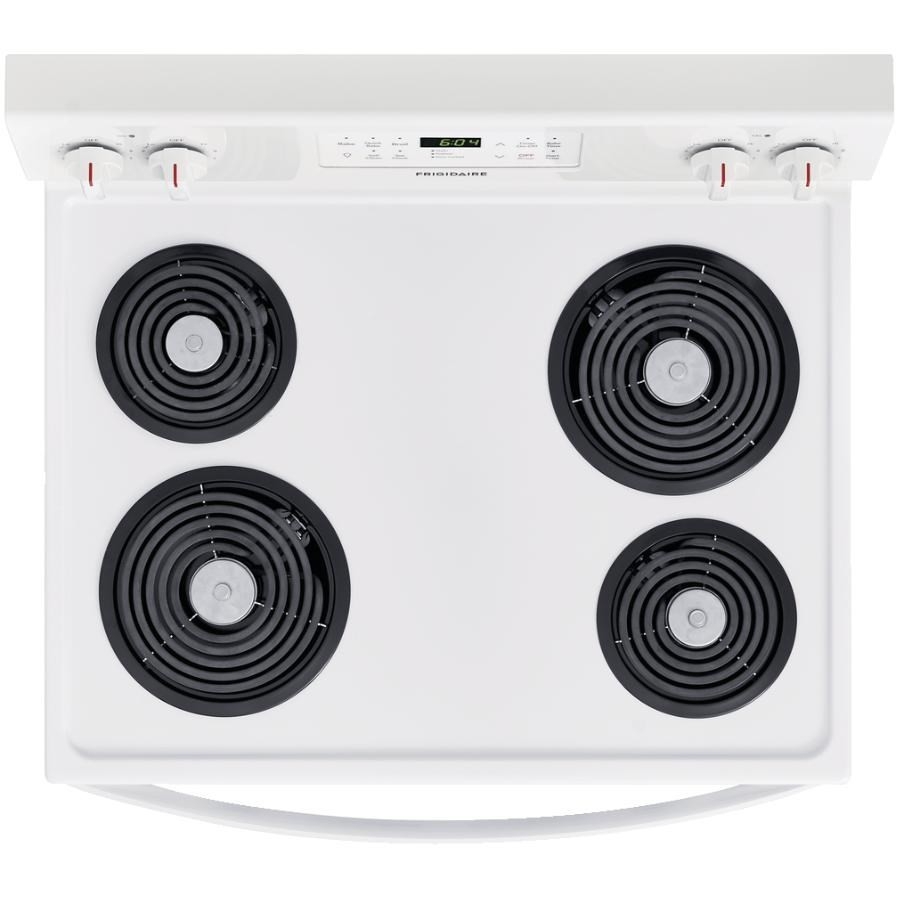 Cuisinière électrique de 30 po à serpentins avec four autonettoyant, blanc