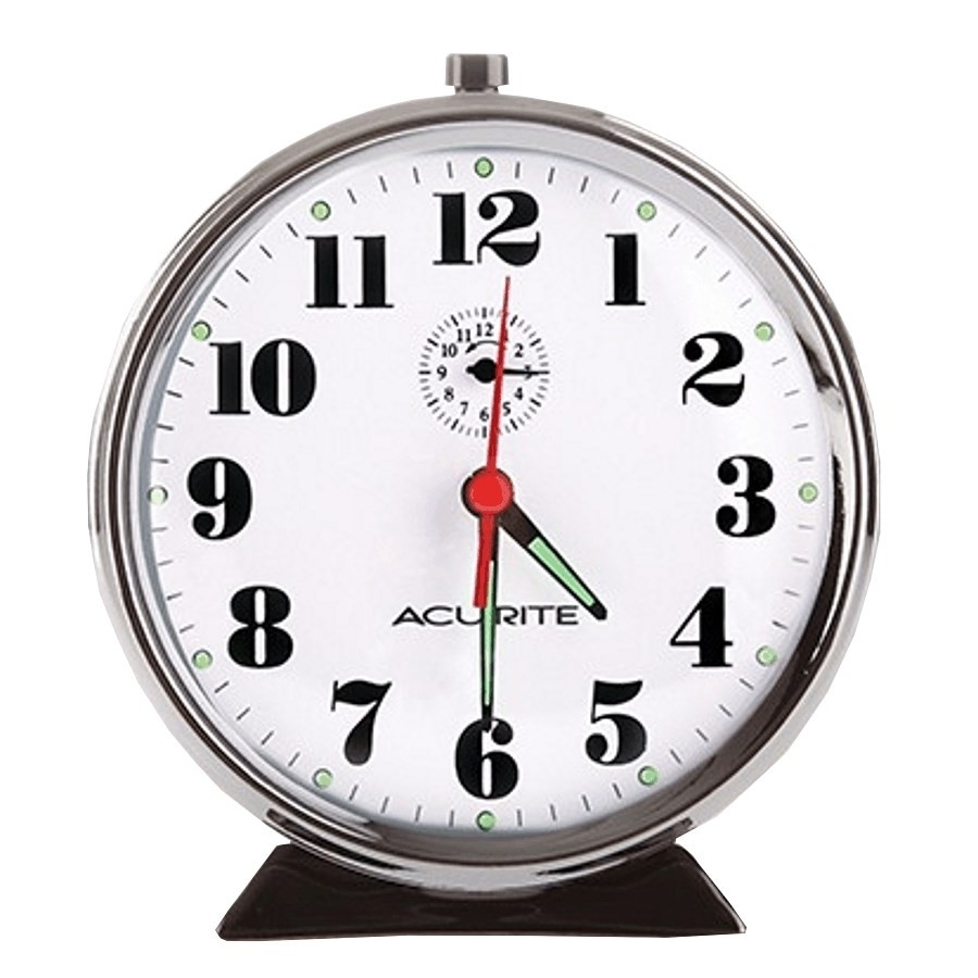 Réveille-matin à quartz avec grosse cloche et boîtier en métal, fini ...