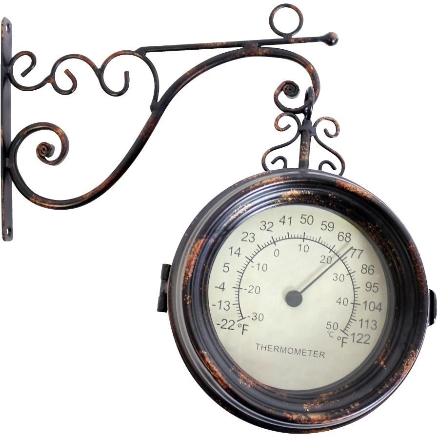 Horloge murale à deux faces pour l'intérieur et l'extérieur, avec ...