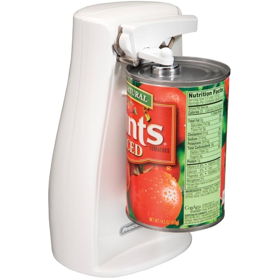 Grand ouvre-boîte de comptoir avec affûteur pour couteau, blanc