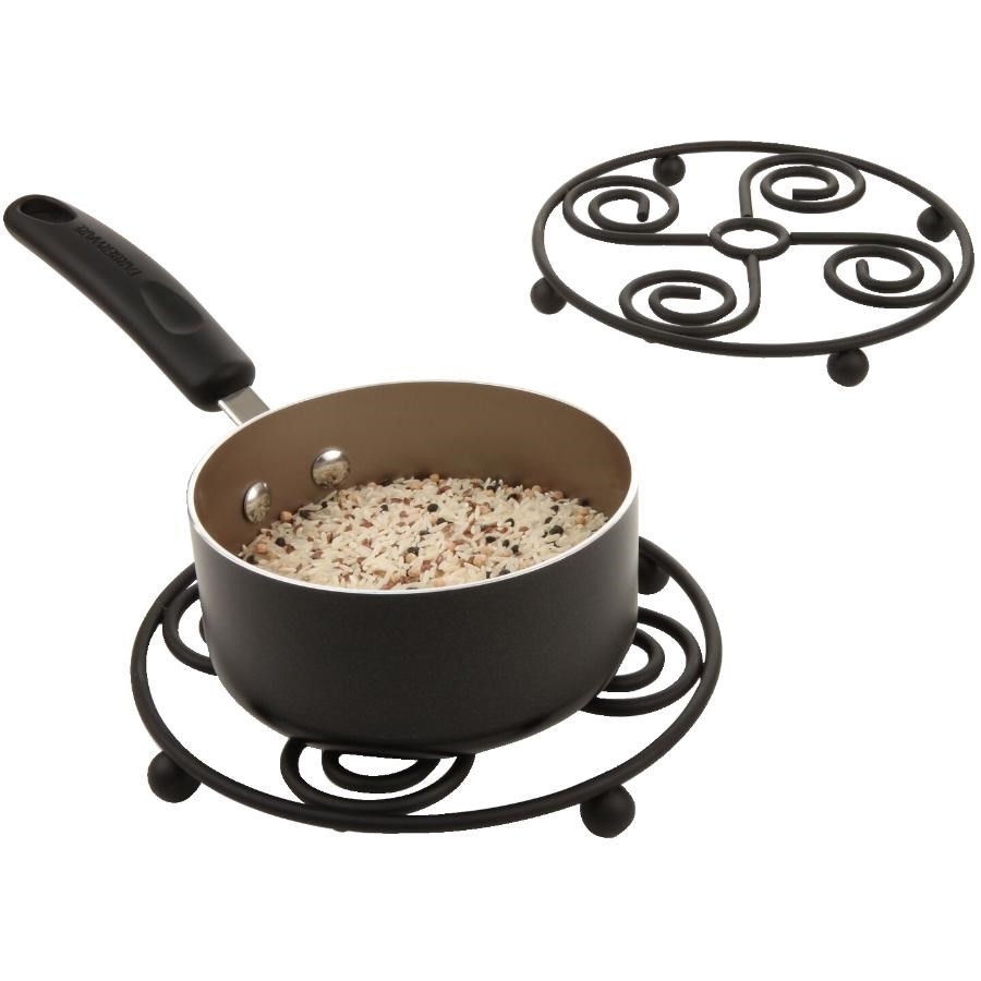 Sous-plat rond à volute noire