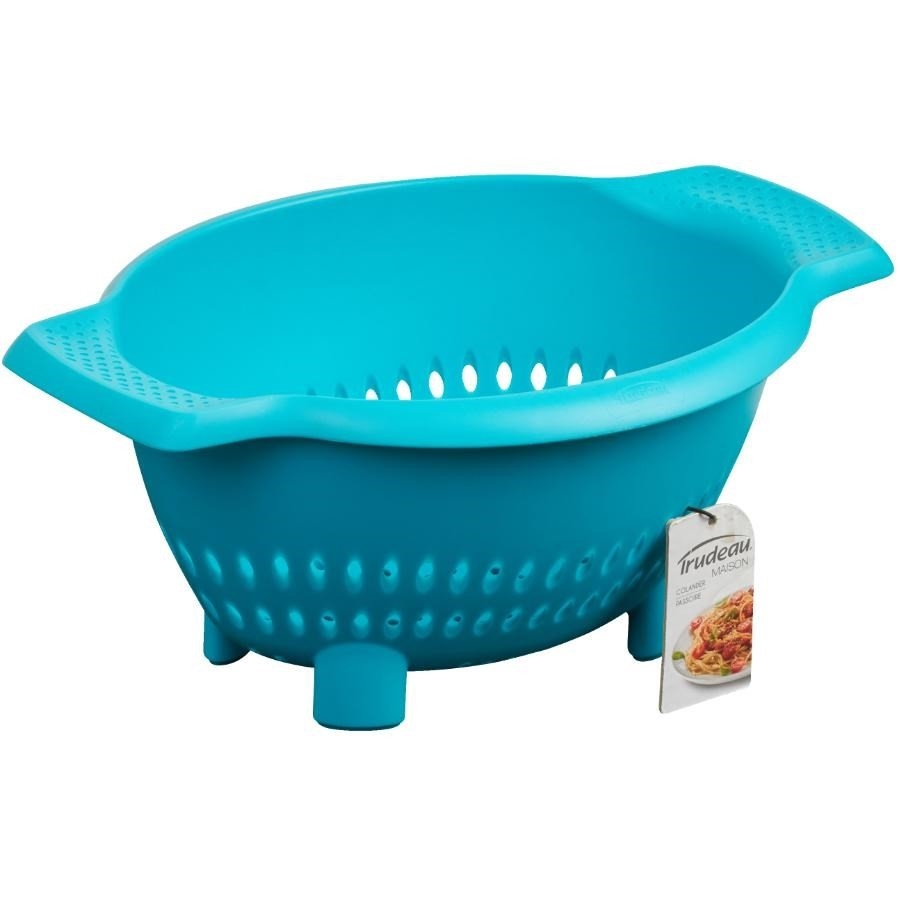 Grande passoire en plastique, bleu tropique