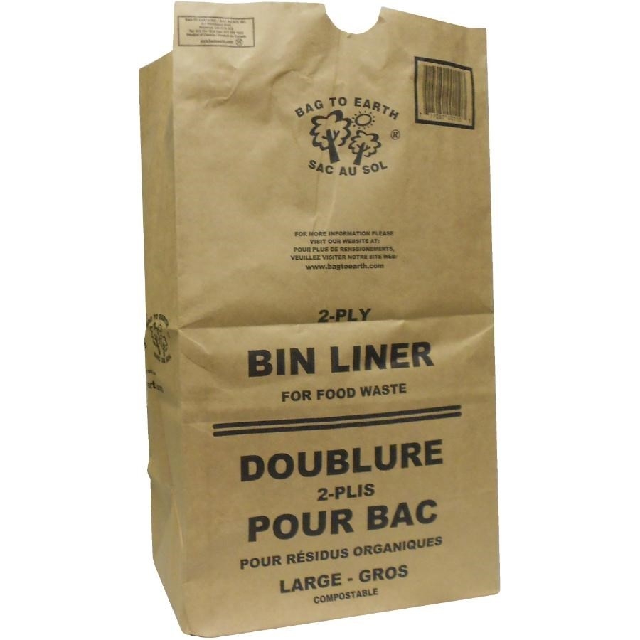 Paquet de 5 sacs de compostage en papier de grand format, 45 litres