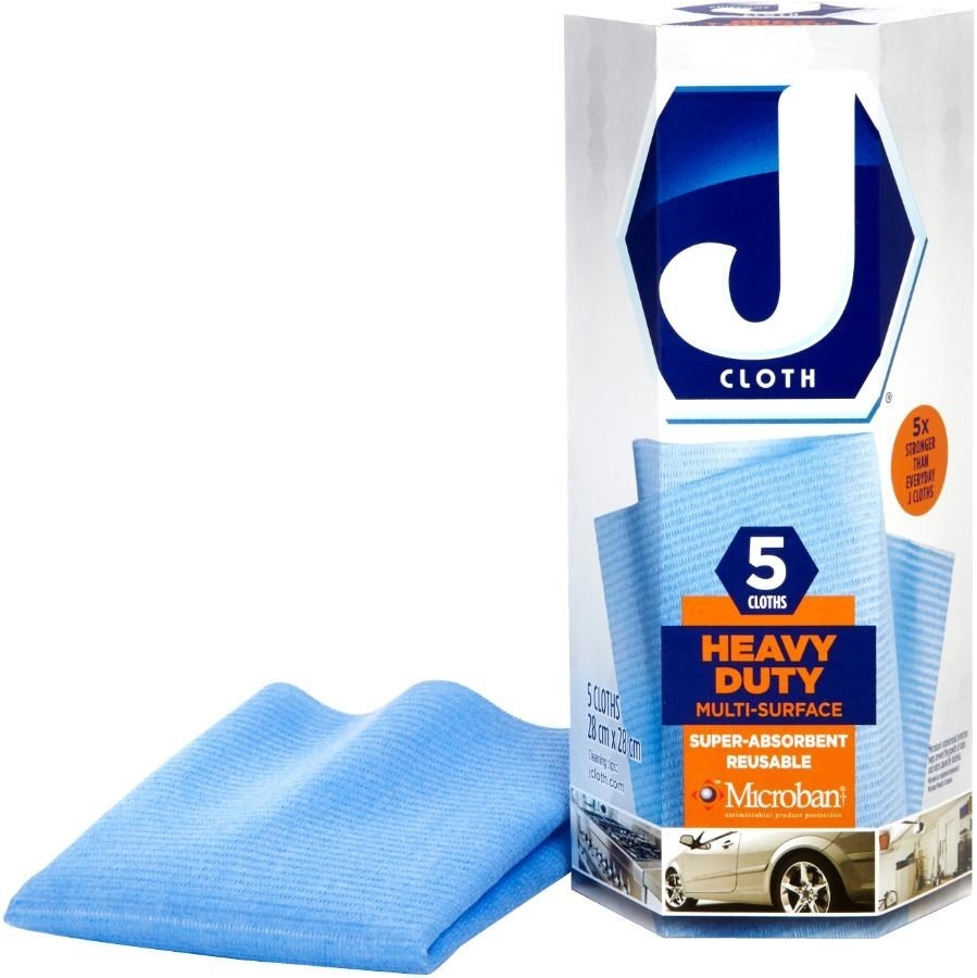 Paquet de 5 lingettes nettoyantes robustes, bleu