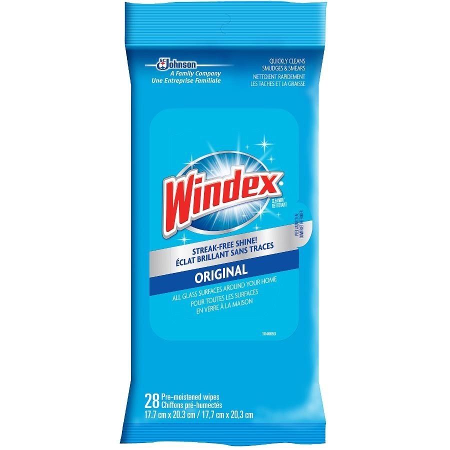 Lingettes nettoyantes pour vitres