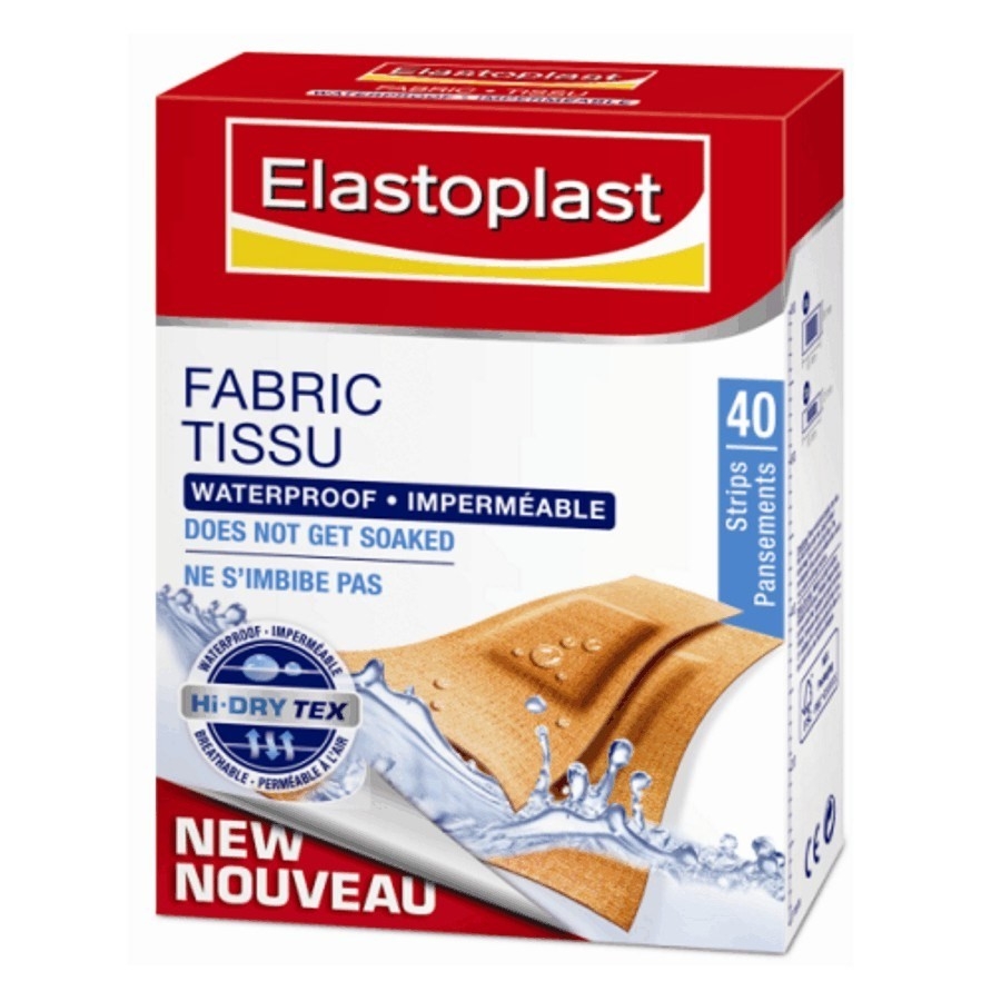 Paquet de 40 pansements en tissu robuste imperméable