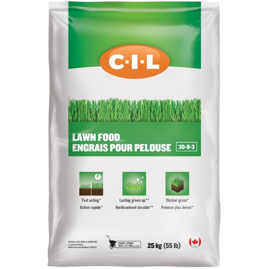 Engrais pour pelouse 30-0-3, 25 kg