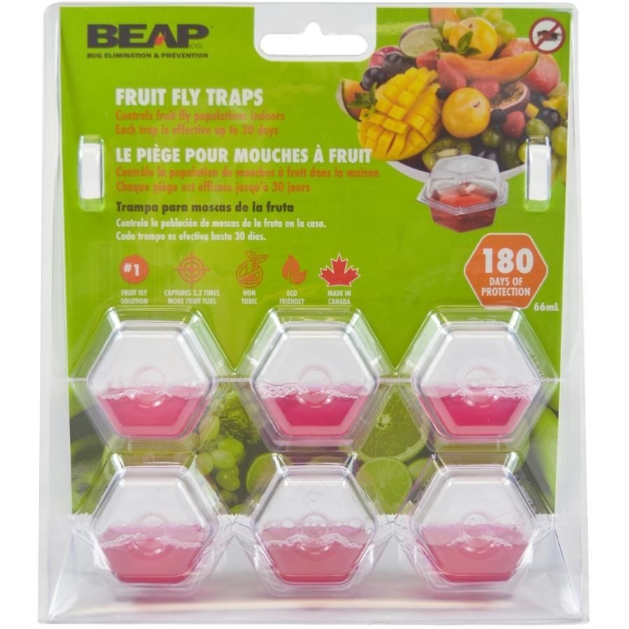 Paquet de 6 pièges à mouches des fruits