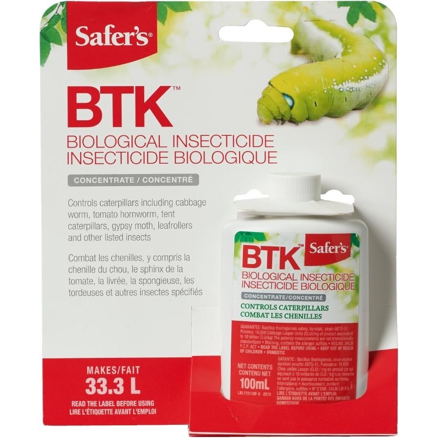 Insecticide biologique et concentré BTK pour chenilles, 100 ml