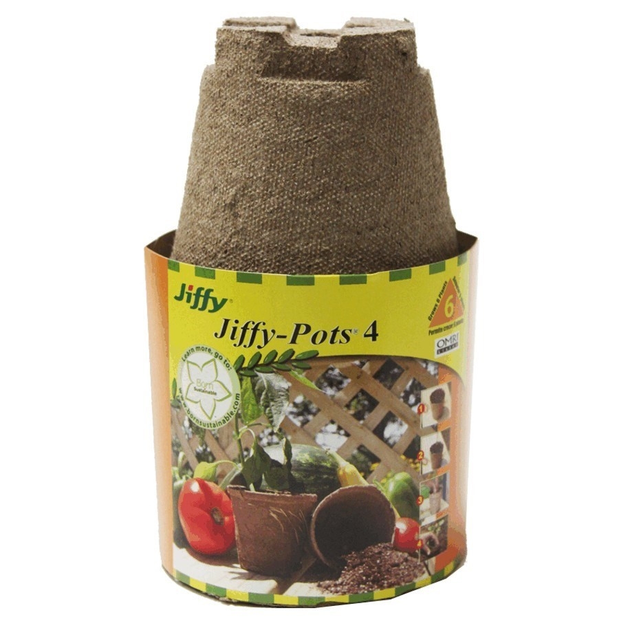 Paquet de 6 pots d'ensemencement ronds, 4 po