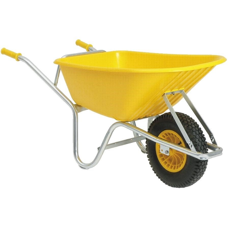 Brouette robuste avec caisse en poly et châssis en acier, capacité de 6 ...