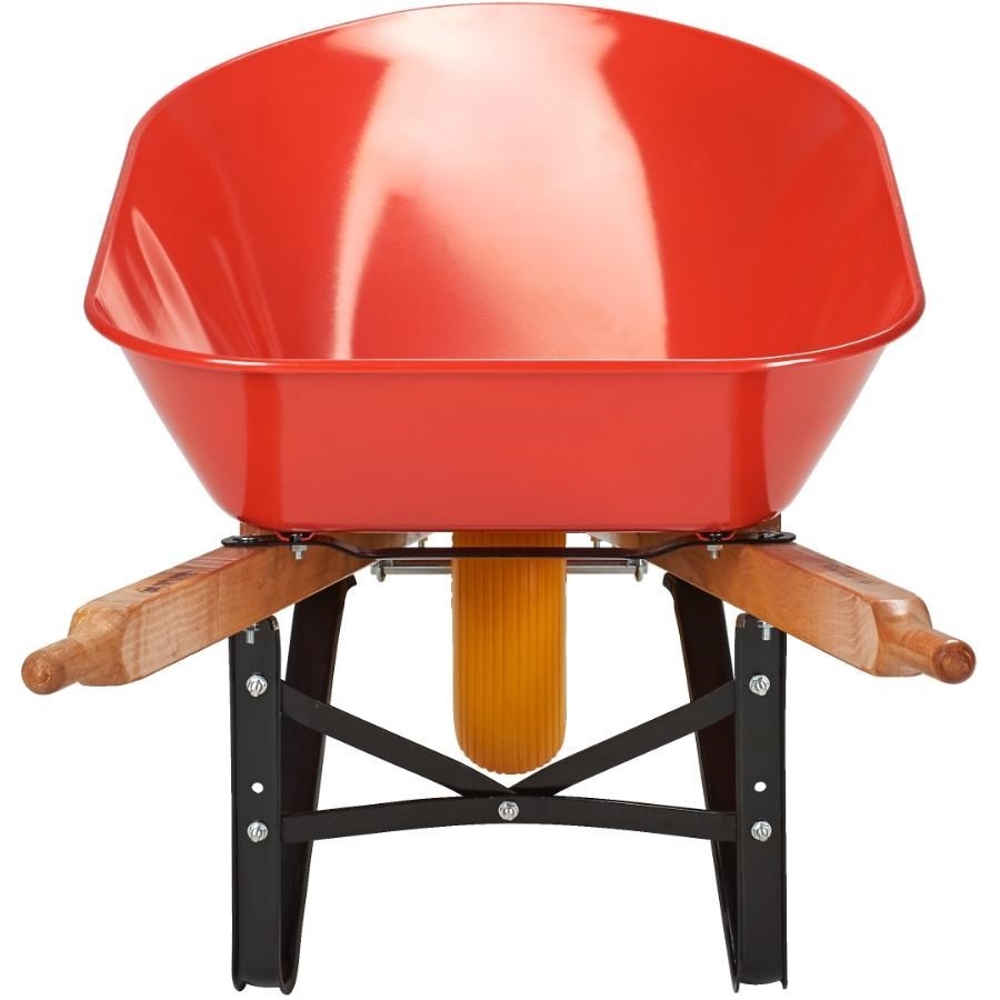 Brouette avec caisse en acier et pneu anti-crevaison, capacité de 6 ...