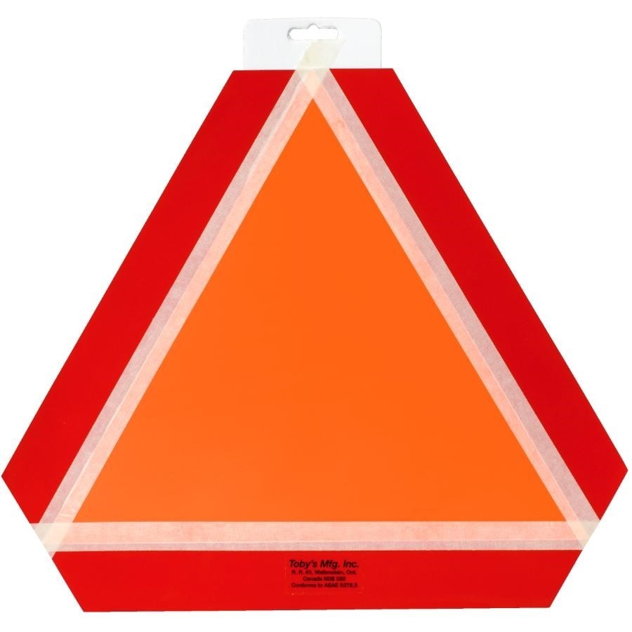 Affiche adhésive de 12 po x 12 po pour véhicule lent