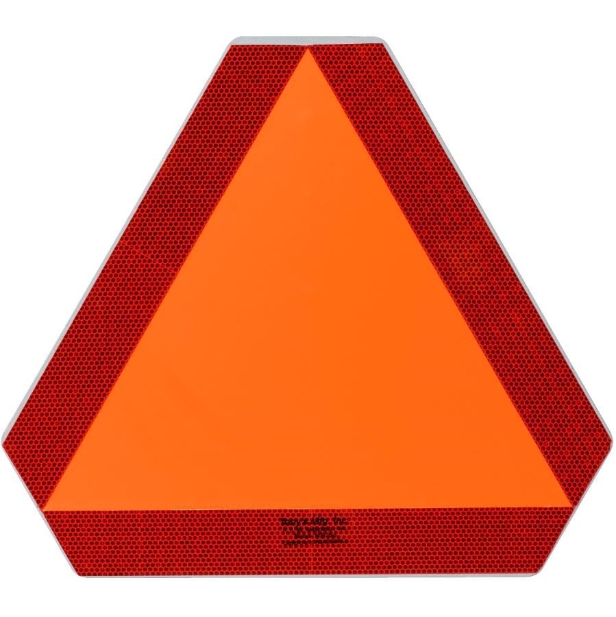 Affiche en acier de 12 po x 12 po pour véhicule lent